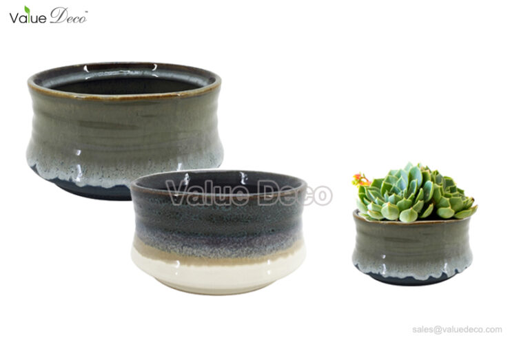SWV01272 (Reactive Glazed Ceramic Garden Dish) - Wholesale pots ...